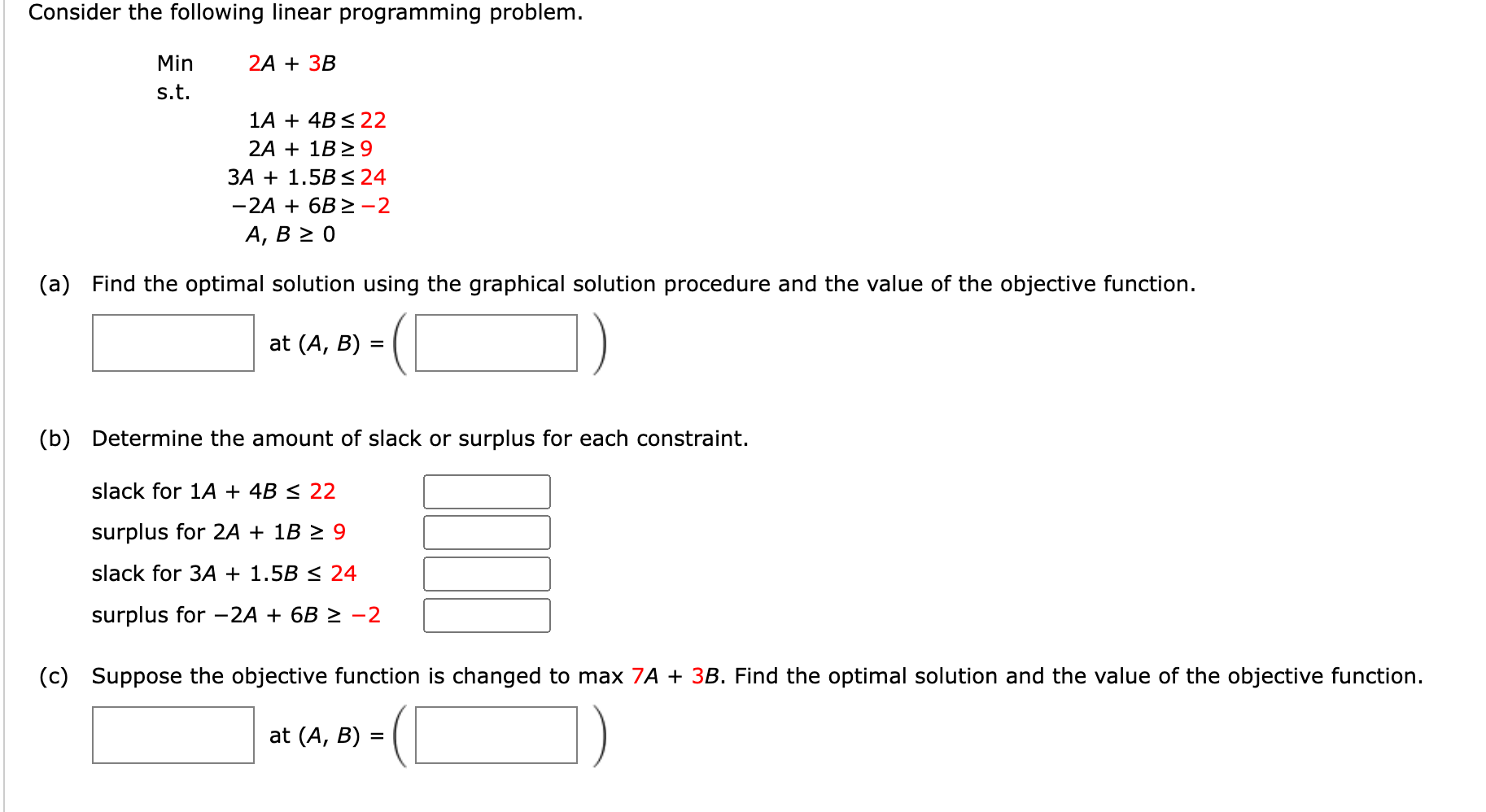 Solved Consider the following linear programming problem. 2A | Chegg.com