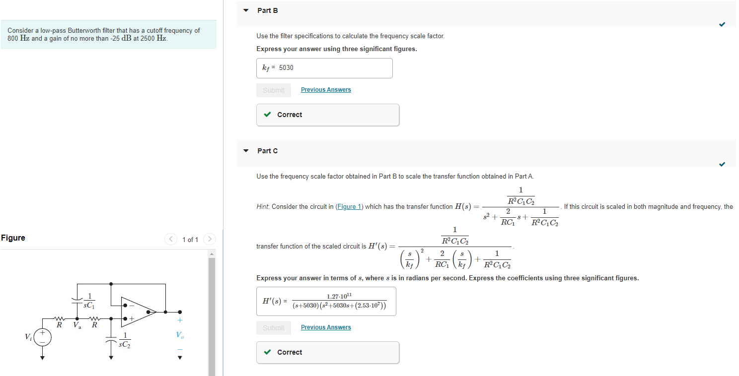 Solved Consider a low-pass Butterworth filter that has a | Chegg.com