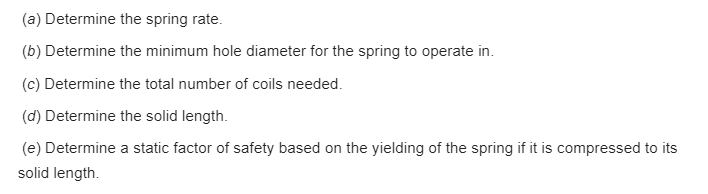 Solved Problem 10.006 - Helical Compression Spring Design - | Chegg.com