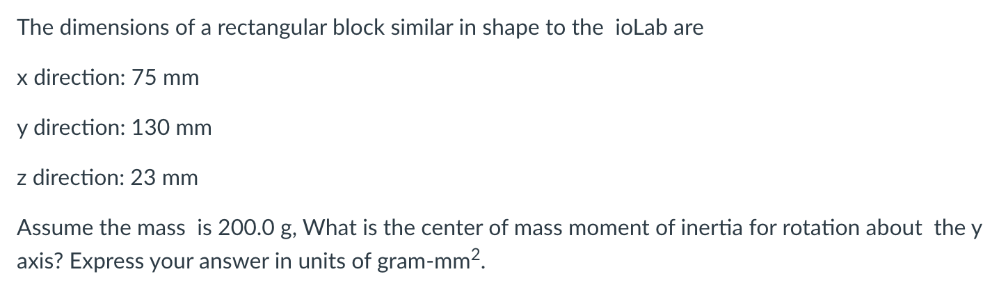 Solved The dimensions of a rectangular block similar in | Chegg.com