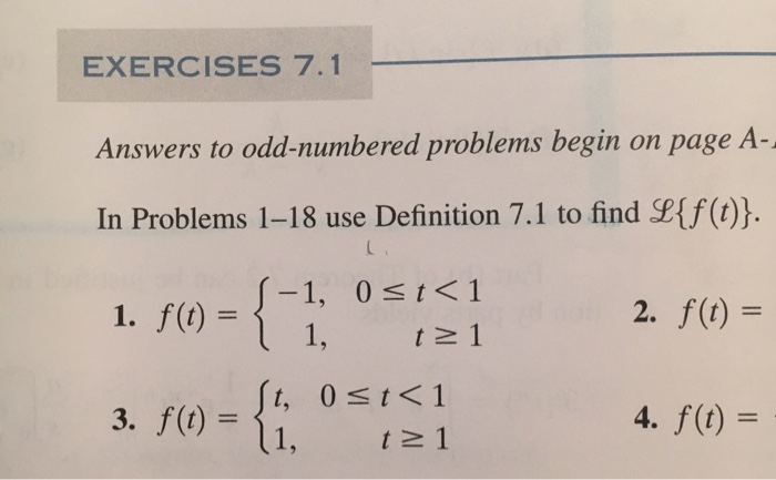Solved EXERCISES 7.1 Answers to odd-numbered problems begin | Chegg.com