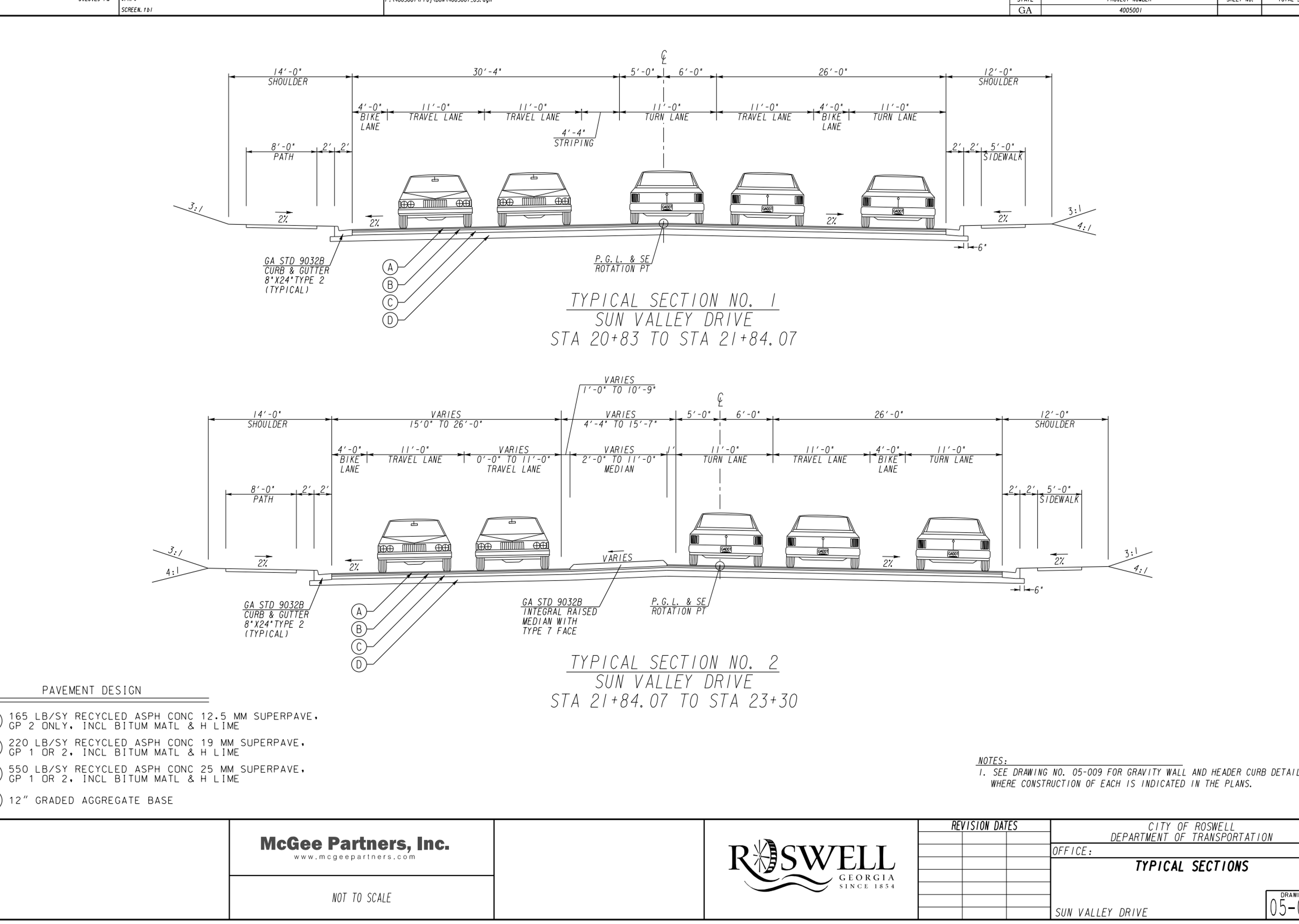 Solved What is the total width of the pavement on Sun Valley | Chegg.com