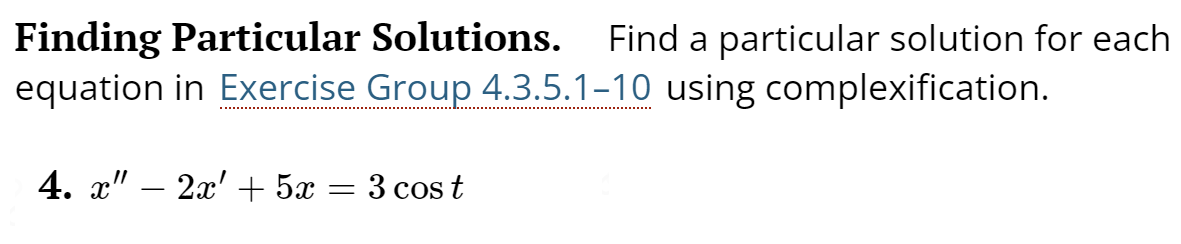 Solved Finding Particular Solutions. Find a particular | Chegg.com