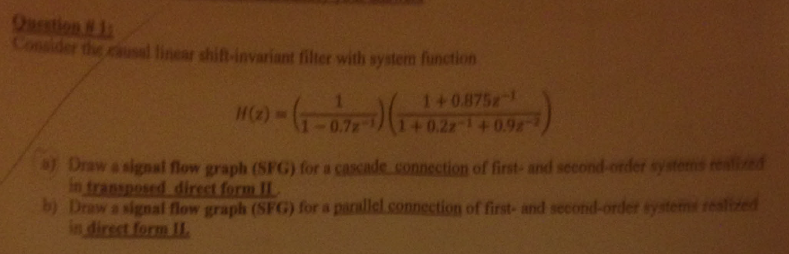 Ostin Consider the linear shift-invariant filter with | Chegg.com