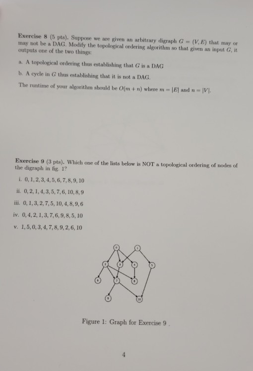 Solved Exercise 6 (3 pts). For all simple undirected graphs | Chegg.com