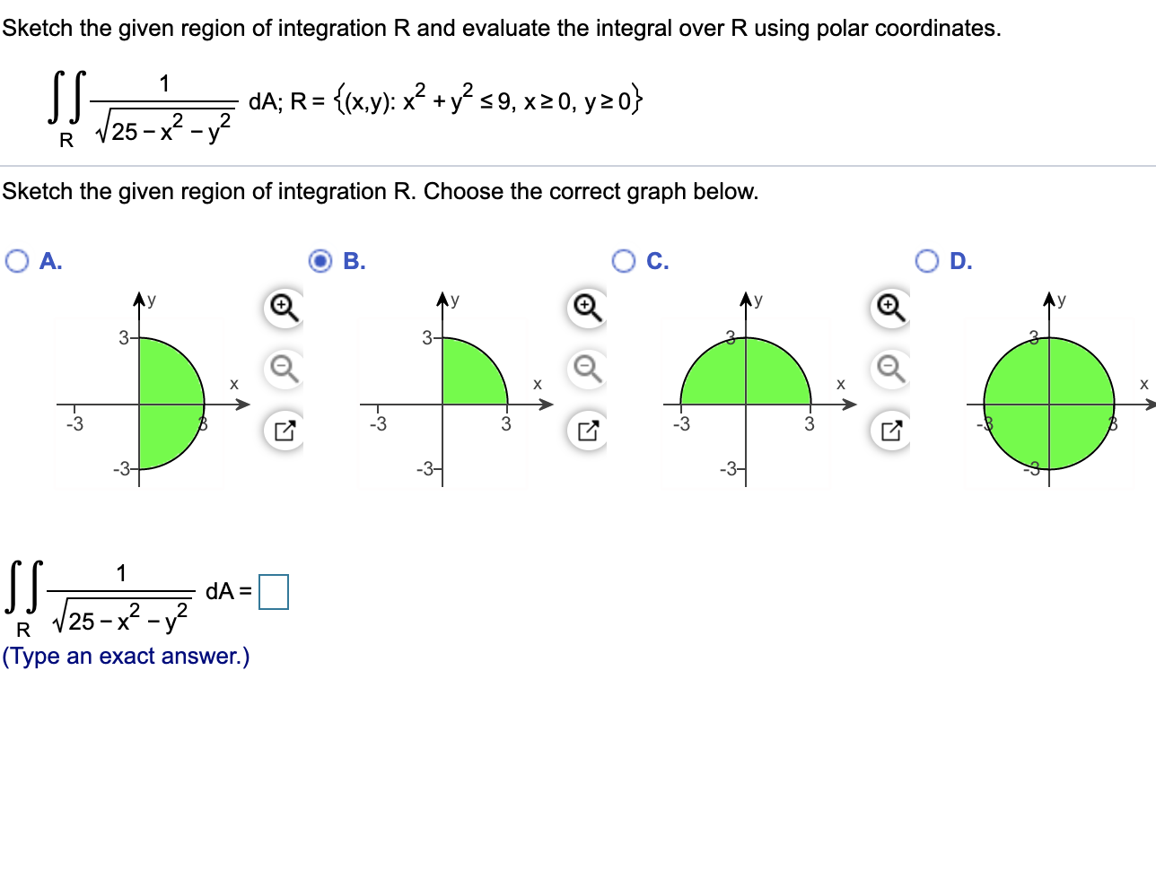 Solved Sketch the given region of integration R and evaluate | Chegg.com