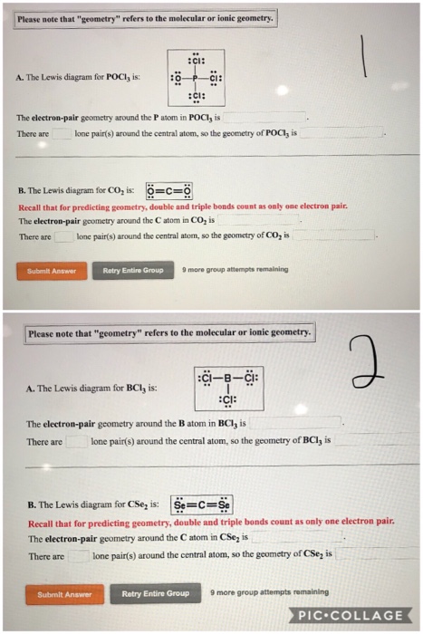 Solved Please note that "geometry" refers to the molecular | Chegg.com