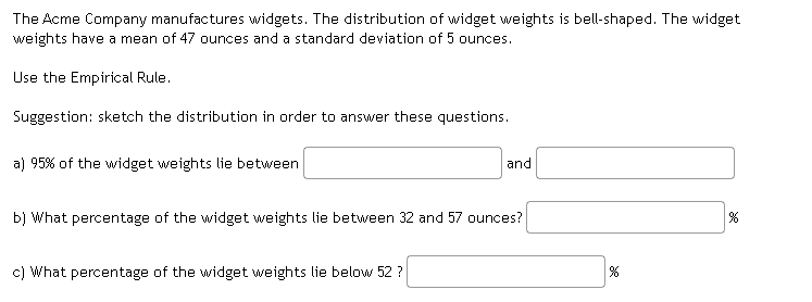 Solved The Acme Company manufactures widgets. The | Chegg.com