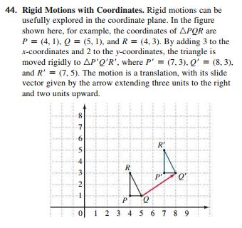 Solved 4. Rigid Motions with Coordinates. Rigid motions can | Chegg.com