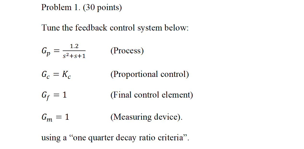 Solved There is a change in setpoint but no change in load. | Chegg.com
