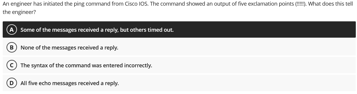 Solved An Engineer Has Initiated The Ping Command From Cisco