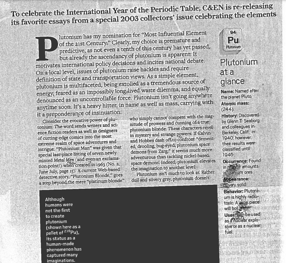 Solved Get to Know an Element Choose Your Element and Write | Chegg.com