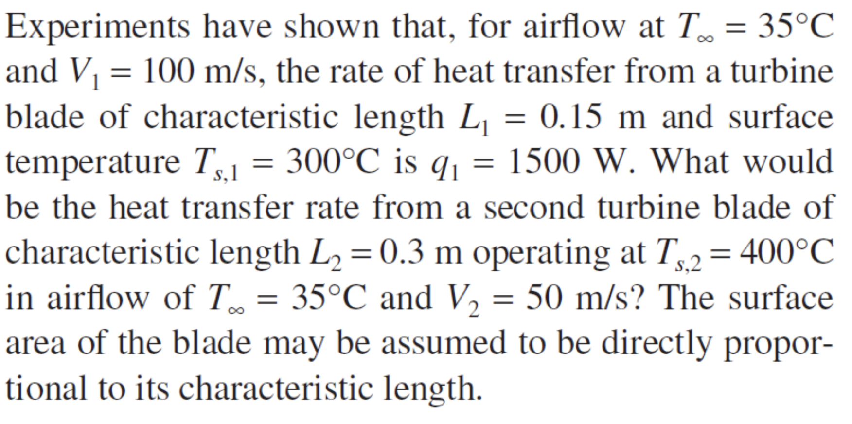 Solved Experiments have shown that, for airflow at To = 35°C | Chegg.com