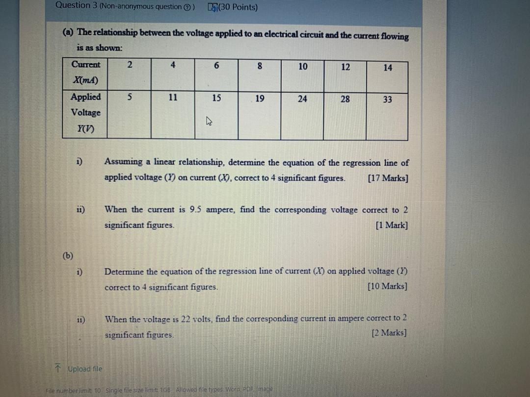 Solved Question 3 (Non-anonymous question ) $(30 Points) (a) | Chegg.com