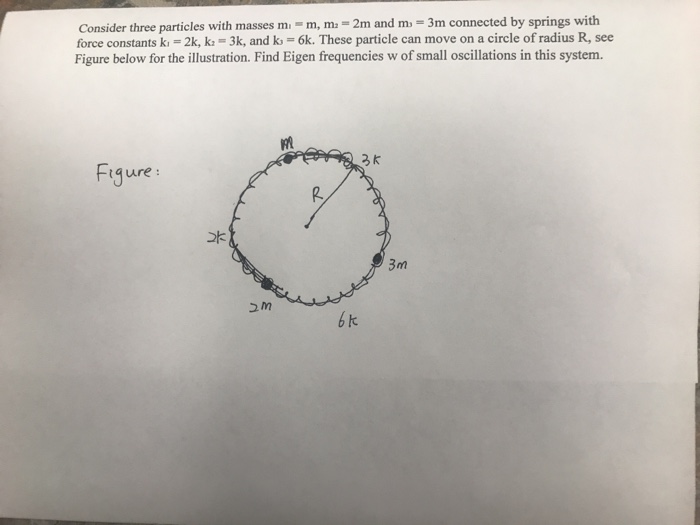 Solved Consider three particles with masses m.-m, m,-2m and | Chegg.com