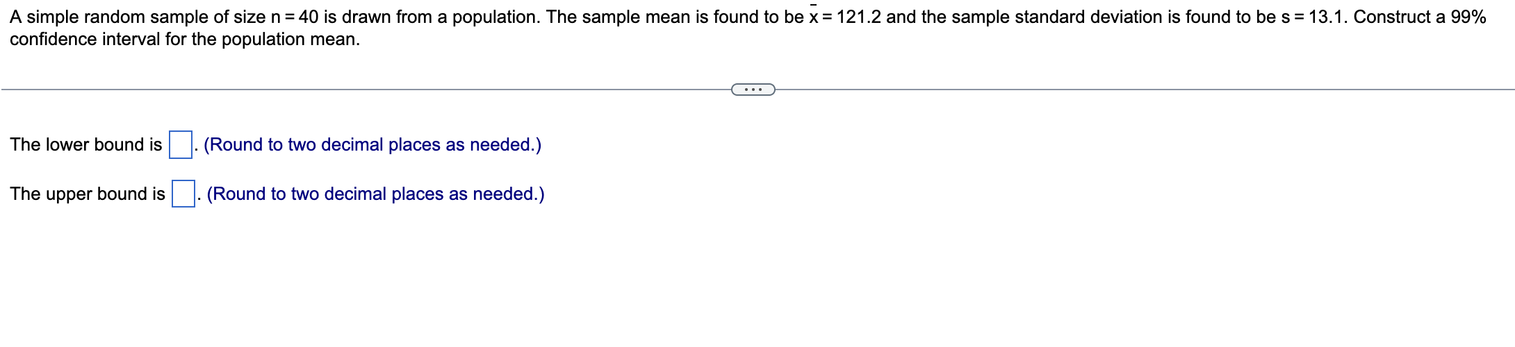 Solved A simple random sample of size n=40 ﻿is drawn from a | Chegg.com