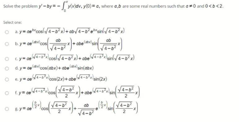 Solved -xl + abe (antisin JA-0² COS Solve the problem | Chegg.com