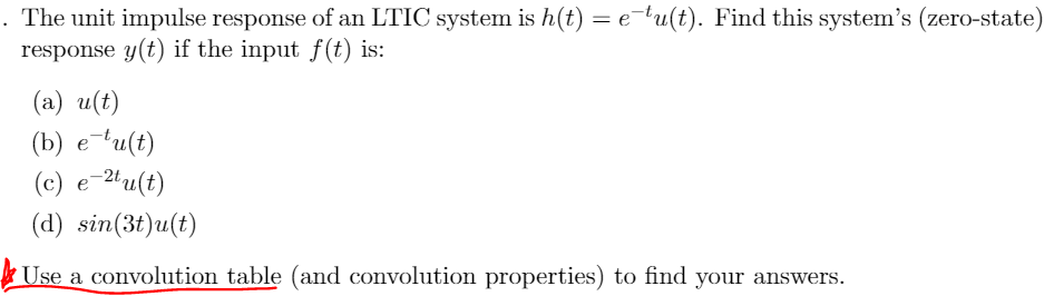 Solved . The unit impulse response of an LTIC system is h(t) | Chegg.com