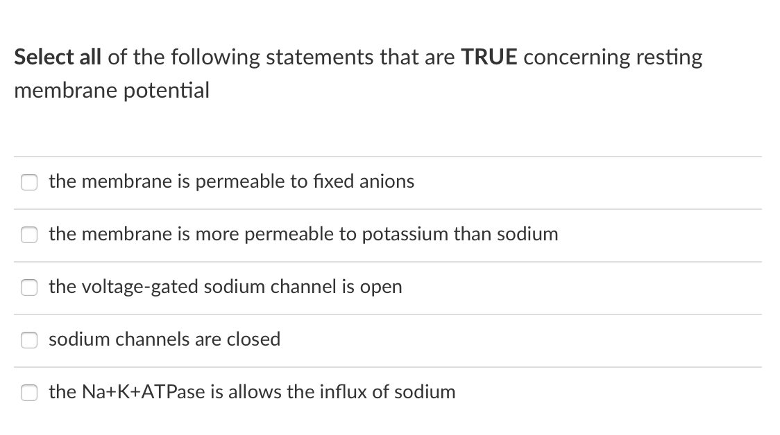 Solved Select all of the following statements that are TRUE | Chegg.com