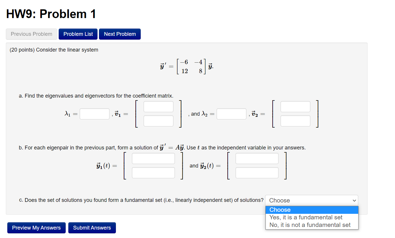 Solved HW9: Problem 1 Previous Problem Problem List Next | Chegg.com