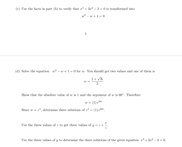 Solved 1. You are required to solve the cubic equation +372 | Chegg.com