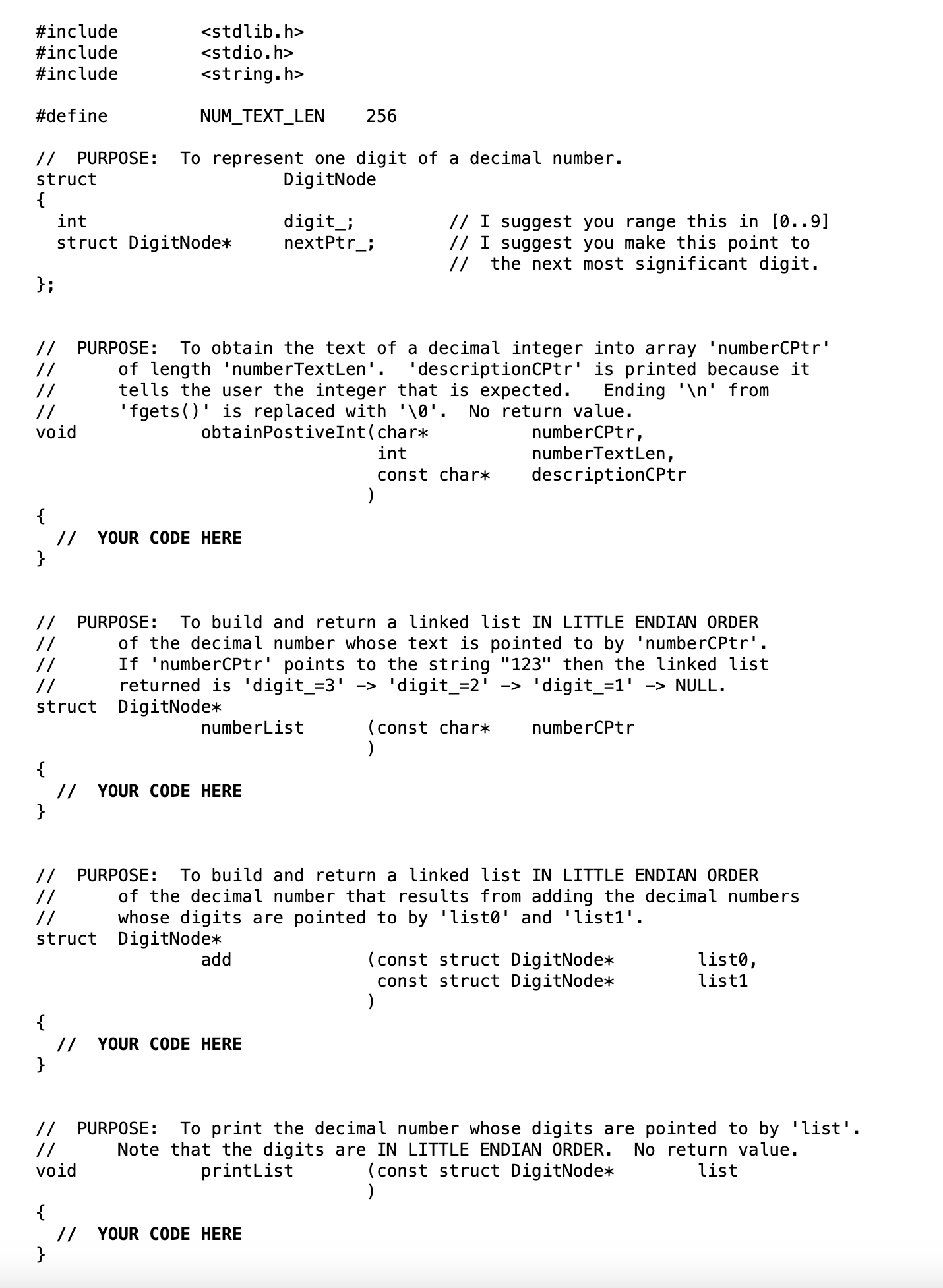 Solved I need help with this C Program. You work will be | Chegg.com