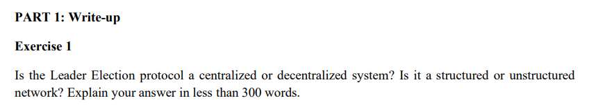 Solved The Problem Description - Leader Election Protocol | Chegg.com