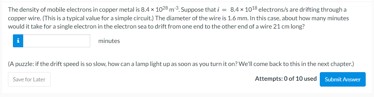 Solved The density of mobile electrons in copper metal is | Chegg.com