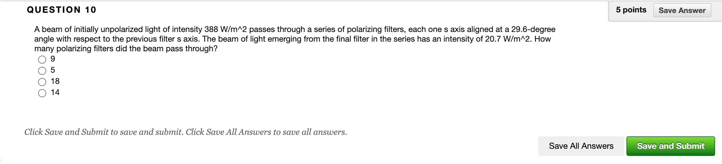 Solved A beam of initially unpolarized light of intensity | Chegg.com