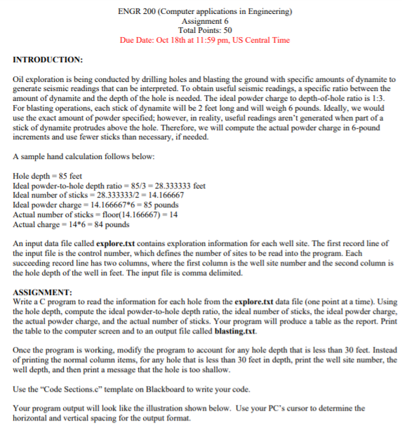 OUTPUT FORMAT: **** DAILY DRILLING REPORT Site ID | Chegg.com