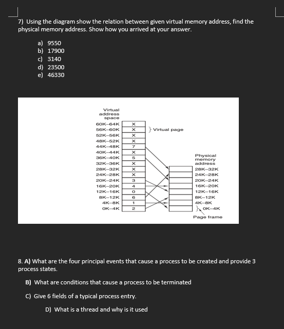 Solved 7) Using the diagram show the relation between given | Chegg.com
