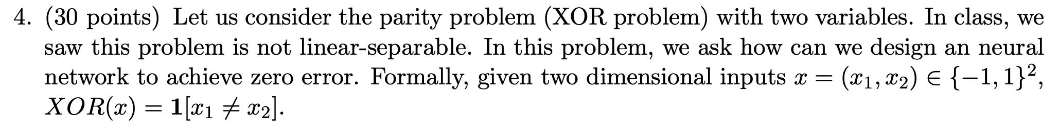 Figure 2: A neural neural network for XOR function4. | Chegg.com