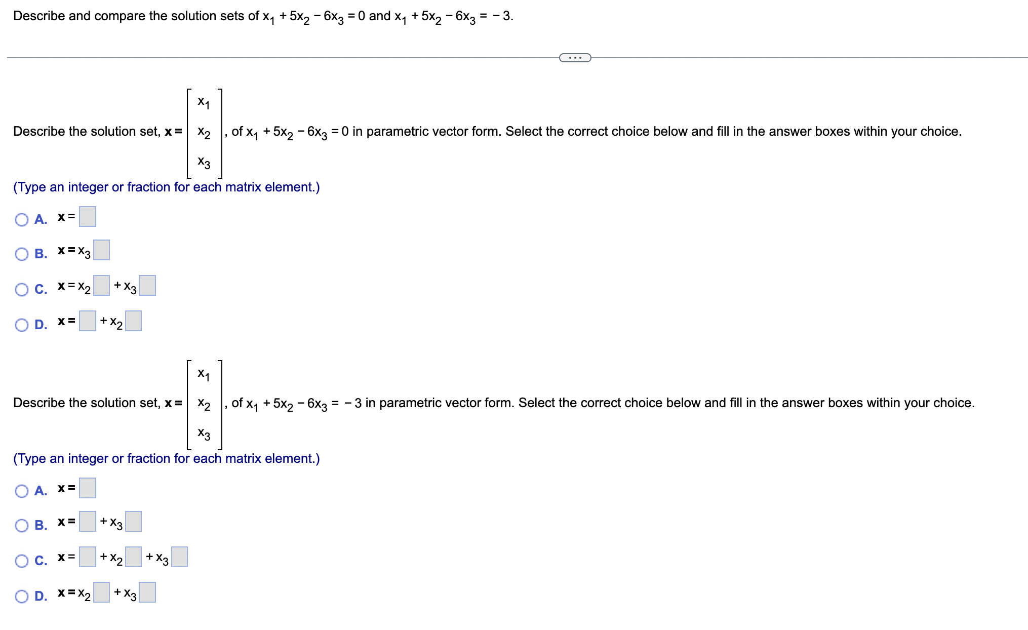 Solved Describe and compare the solution sets of | Chegg.com
