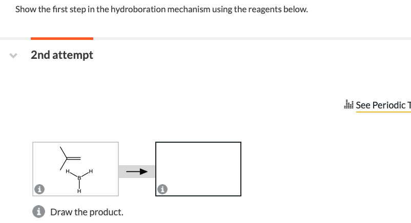 Solved Show the first step in the hydroboration mechanism | Chegg.com