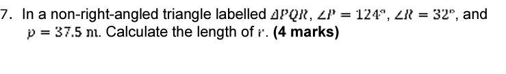 Solved In a non-right-angled triangle labelled | Chegg.com