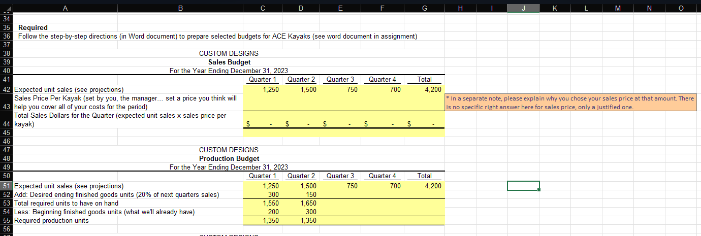 Solved Richard Fiesel is preparing the 2023 budget for ACE | Chegg.com