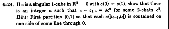 Solved b-24. If c is a singular 1-cube in R2−0 with | Chegg.com