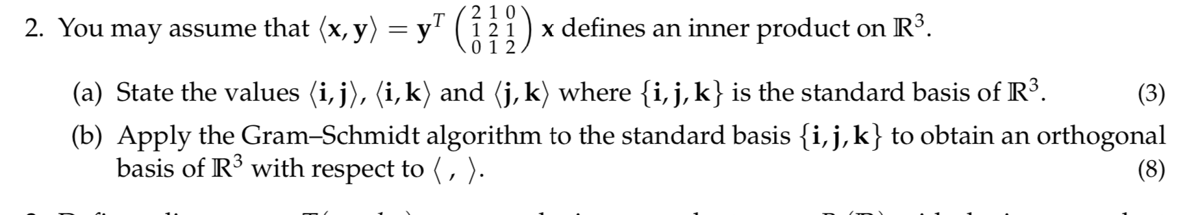 Solved 2. You may assume that (x,y) = yl (ili) x defines an | Chegg.com