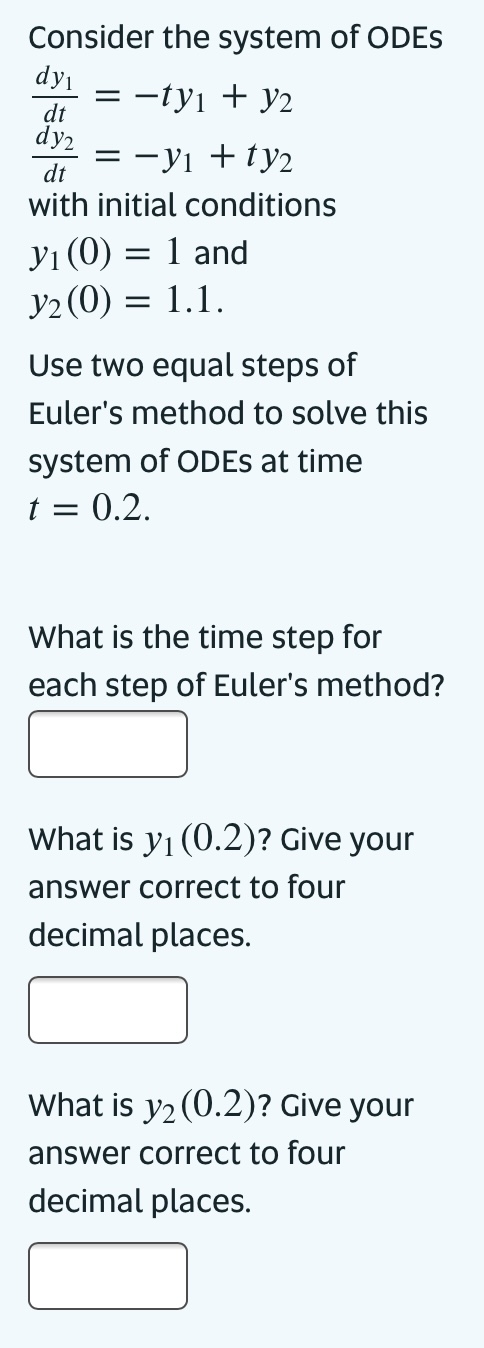 Solved Consider the system of ODEs | Chegg.com