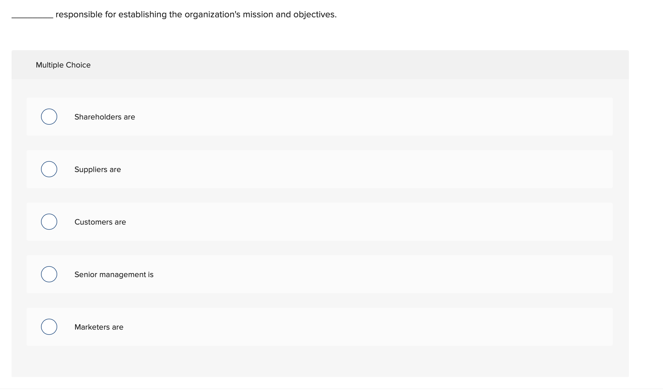 Solved responsible for establishing the organization's | Chegg.com