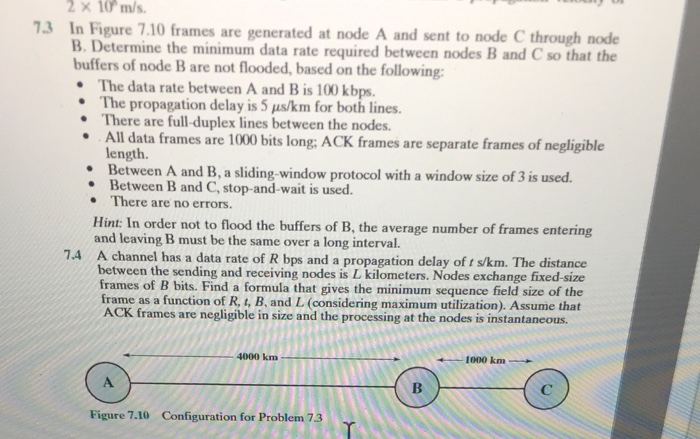 Solved In Figure 7.10 frames are generated at node A and | Chegg.com