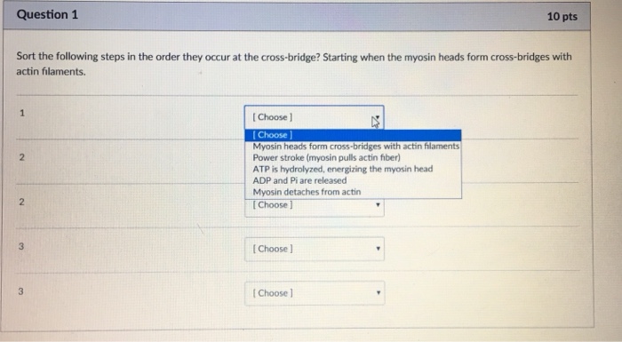 Solved Question 1 10 pts Sort the following steps in the | Chegg.com