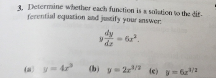 Solved Determine whether each function is a solution to the | Chegg.com