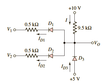 Solved Using the simplified diode model and assuming they | Chegg.com