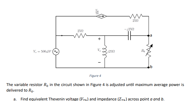 Solved The variable resistor R0 ﻿in the circuit shown in | Chegg.com