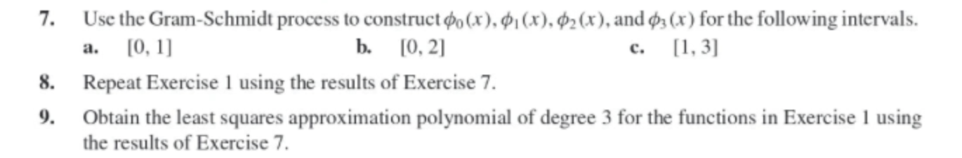 Solved 7. Use the Gram-Schmidt process to construct | Chegg.com