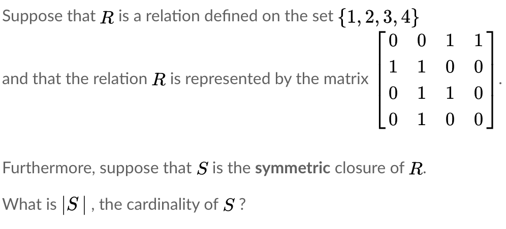 Solved Suppose that R is a relation defined on the set {1, | Chegg.com