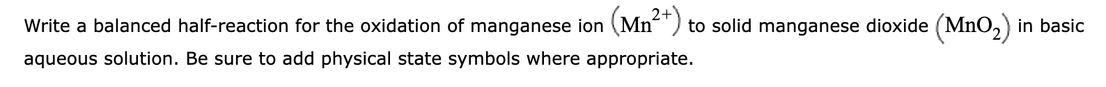 Solved Urgent! Need Help! Write a balanced half-reaction, | Chegg.com