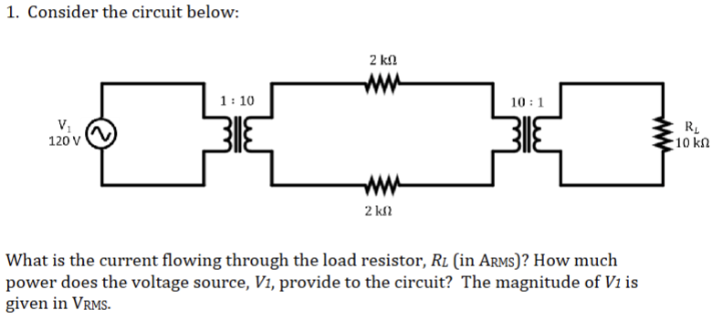Solved 1. ﻿Consider the circuit below: What is the current | Chegg.com