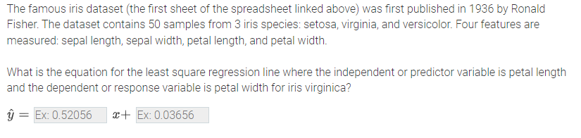 Solved The famous iris dataset (the first sheet of the | Chegg.com